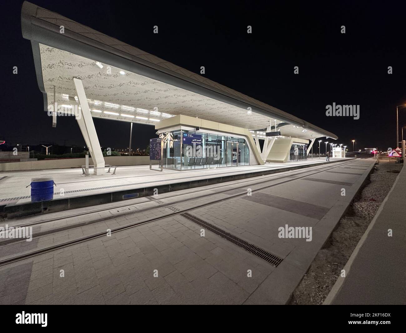 Passenger in Modern interior design Gold Class Cabin at Doha metro ...
