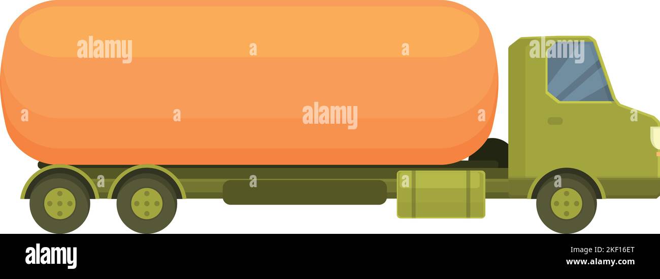 Tanker trailer icon cartoon vector. Gasoline tank. Fuel gas Stock ...