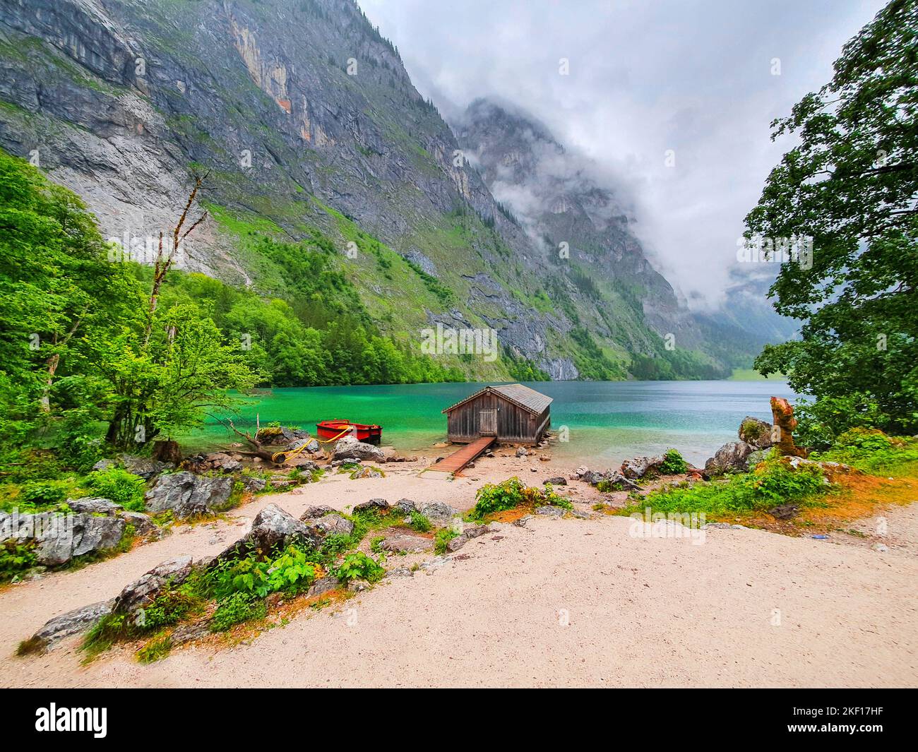 The Obersee is a natural lake in the southeast Berchtesgadener Land ...