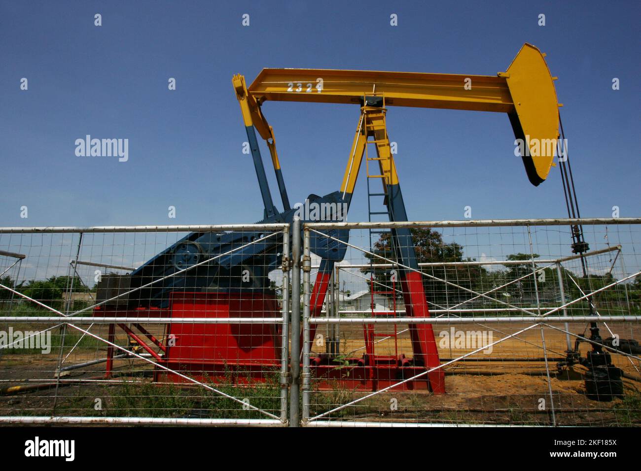 Lago de Maracaibo-Cabimas-Venezuela-2011- An oil bomb is seen next to ...