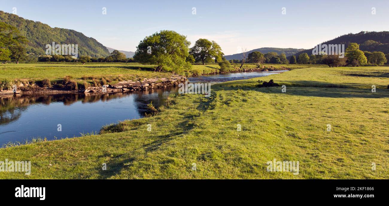 Landscape photograph of the River Conwy in early summer, Conwy Valley ...