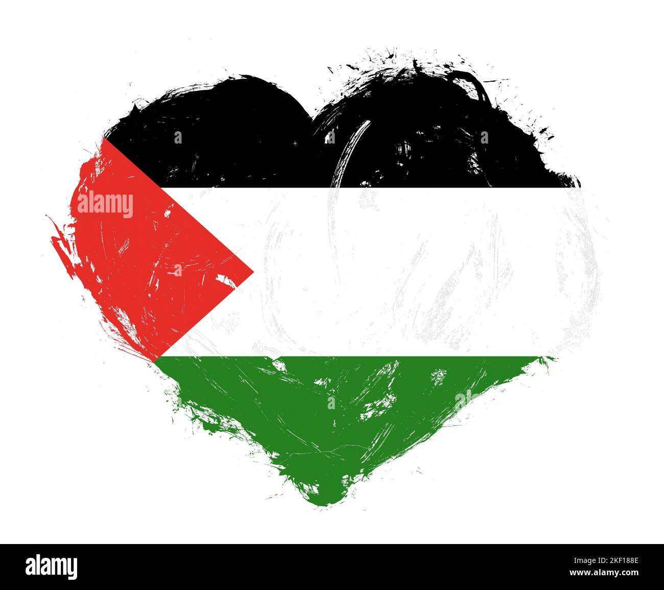 Flag palestine in heart hi-res stock photography and images - Alamy