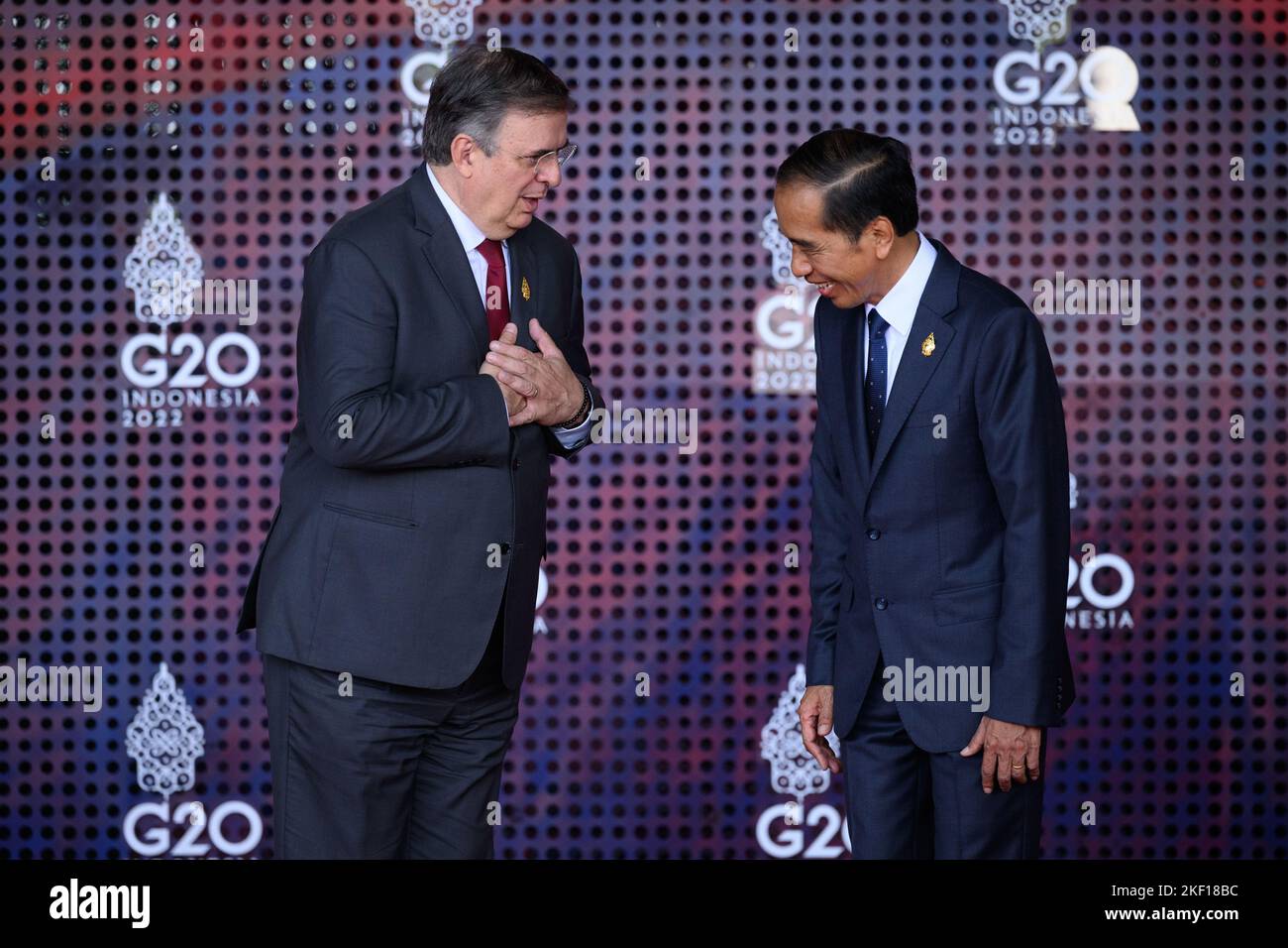 Mexico's Secretary of Foreign Affairs Marcelo Ebrard Casaubon (left) is ...