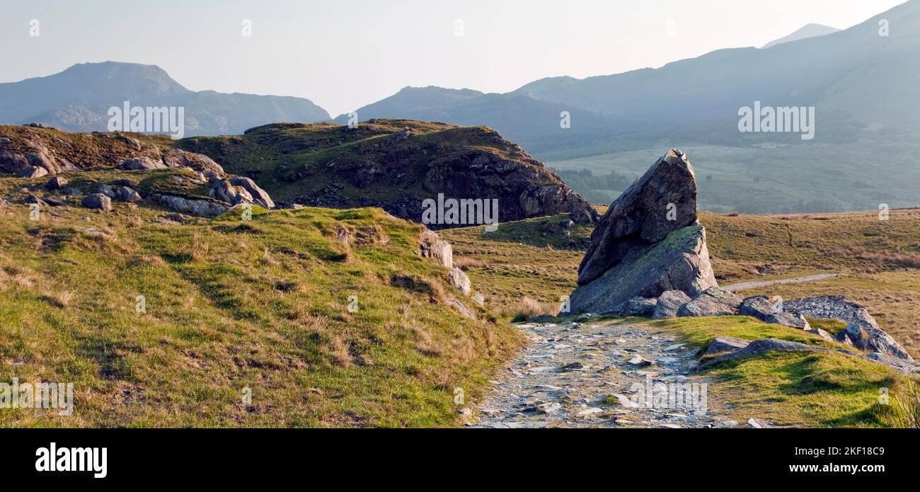 Rhyd-Ddu path to Snowdon, Snowdonia National Park Gwynedd North Wales ...