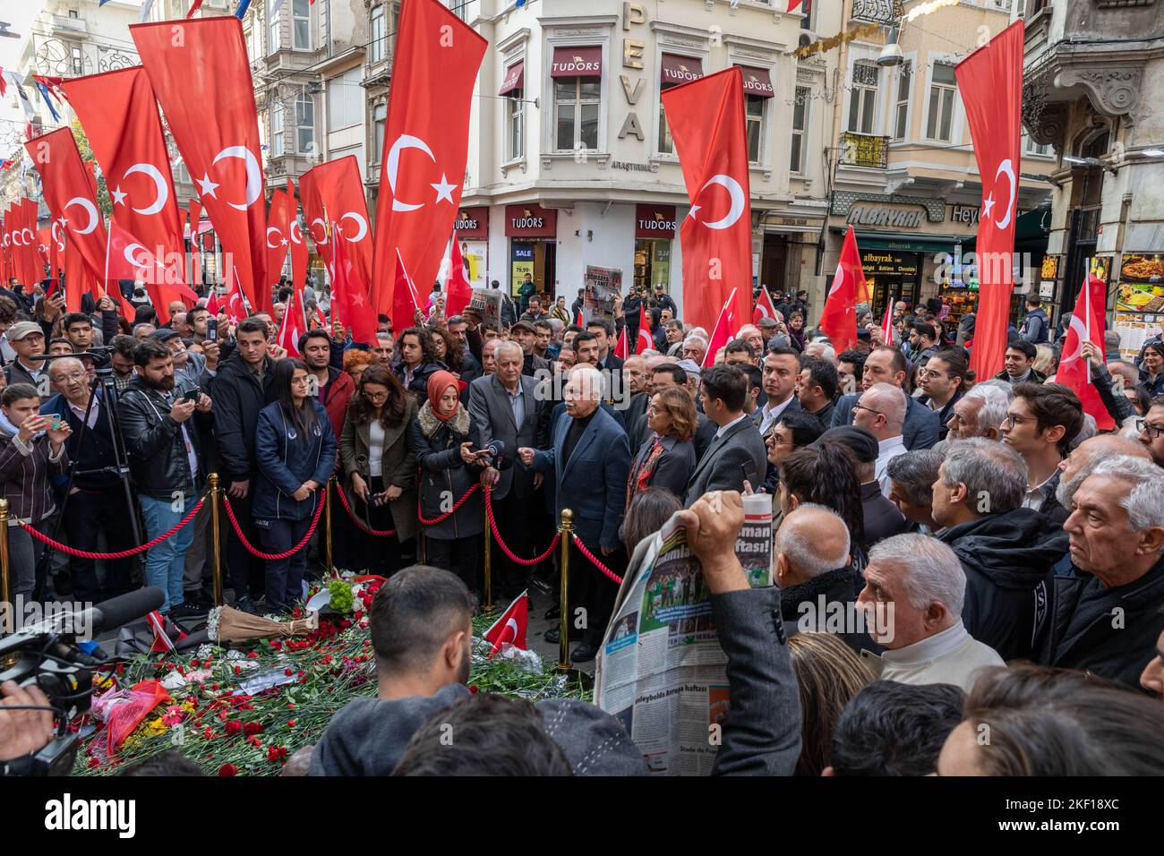 November 15, 2022: Citizens who left carnations at the crime scene of ...
