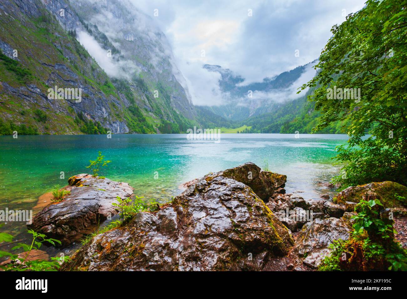 The Obersee is a natural lake in the southeast Berchtesgadener Land ...