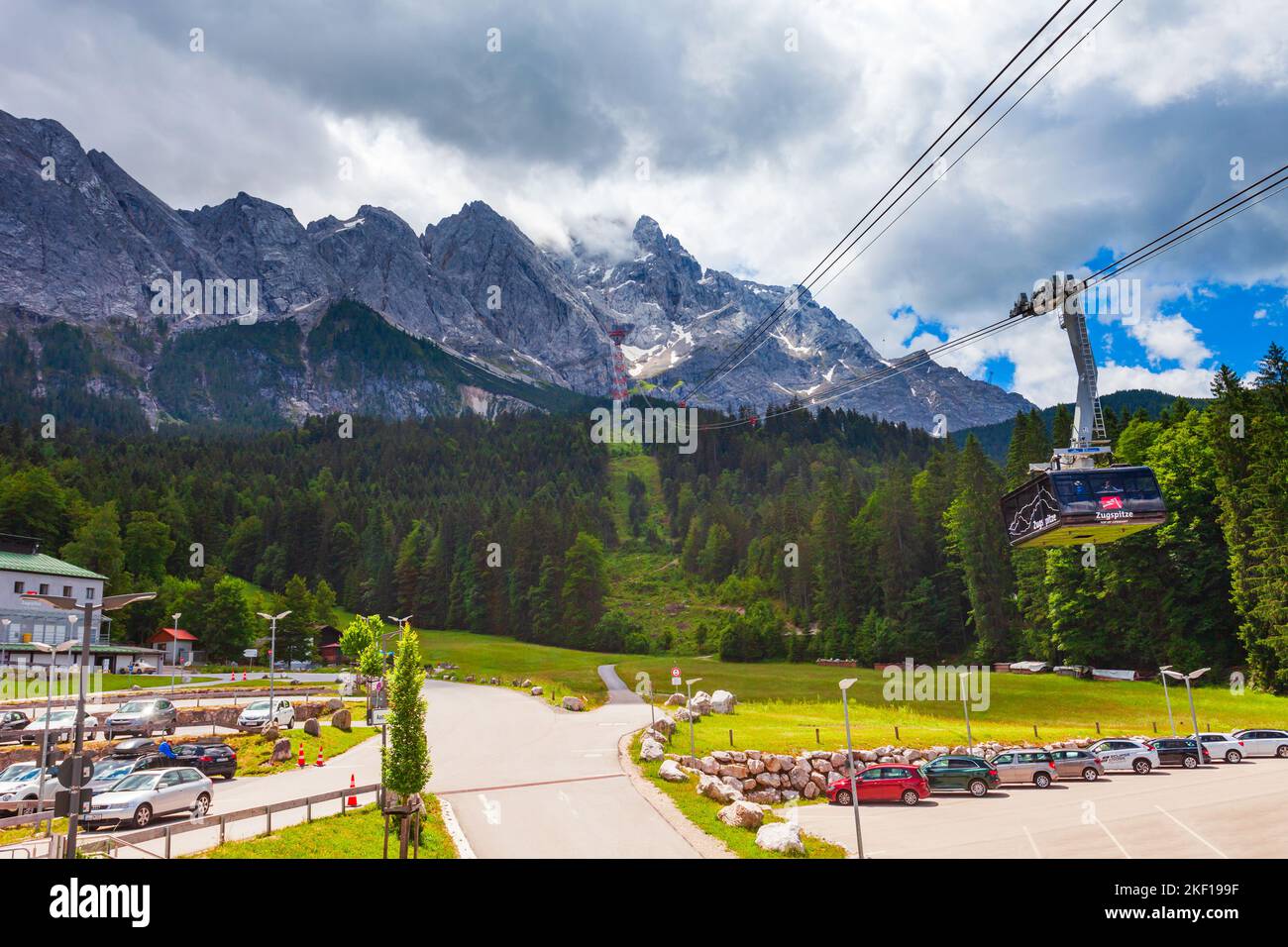 Zugspitze and Alpspitze Alps mountains panoramic view from Garmisch ...
