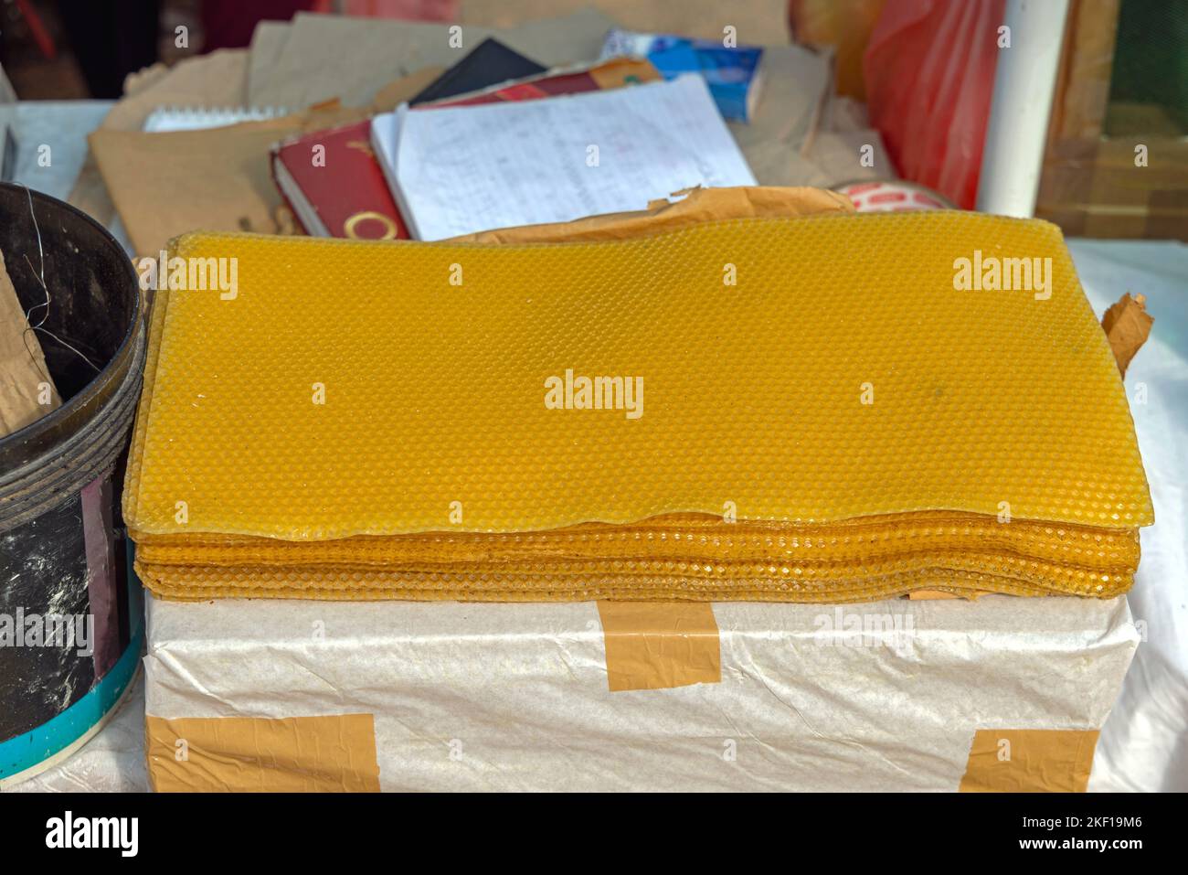 Wax Foundation Honeycomb Base in Sheets Beekeeping Equipment Stock ...