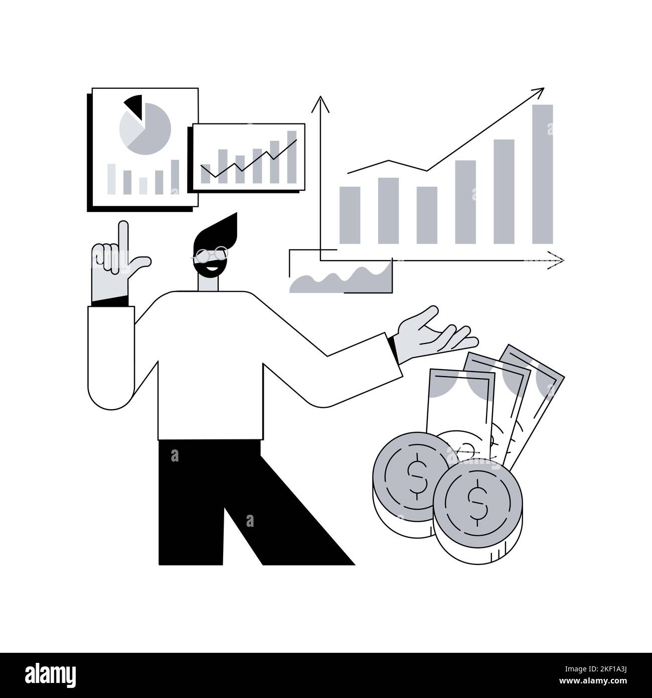 Marketing investment abstract concept vector illustration. Return on ...