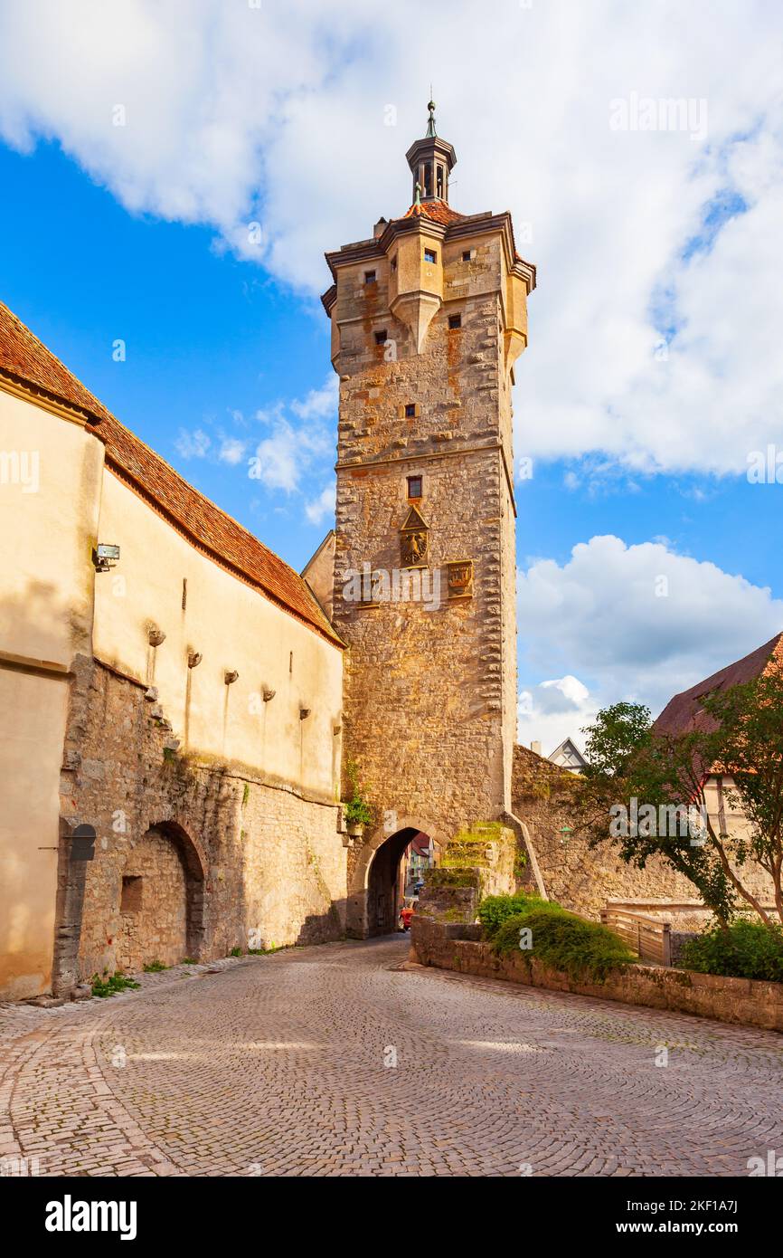 Blade Gate or Klingentor Tower in Rothenburg ob der Tauber old town ...