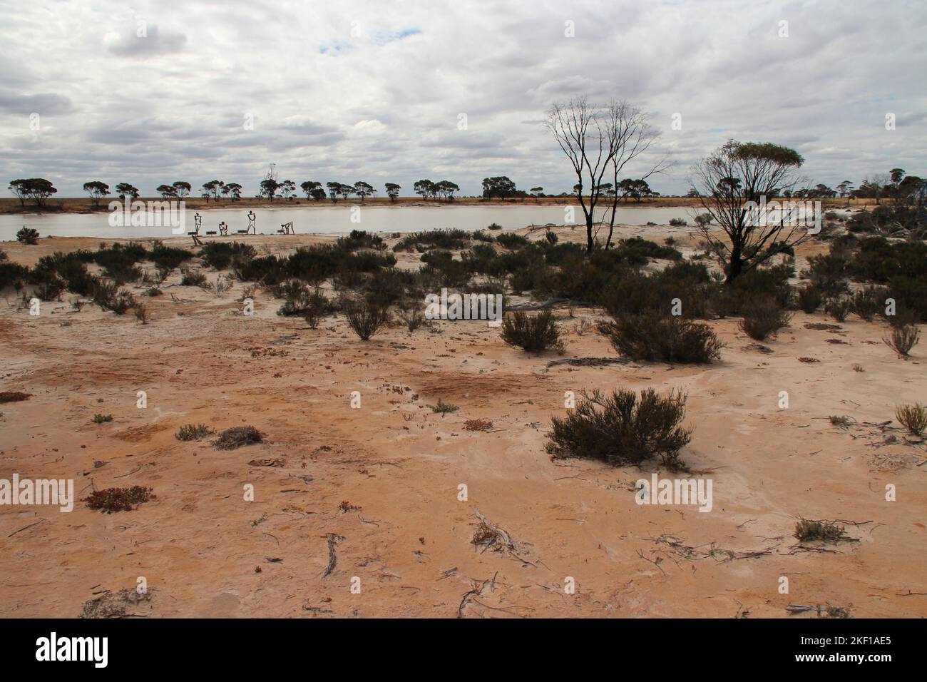 salt (?) lake in australia Stock Photo - Alamy
