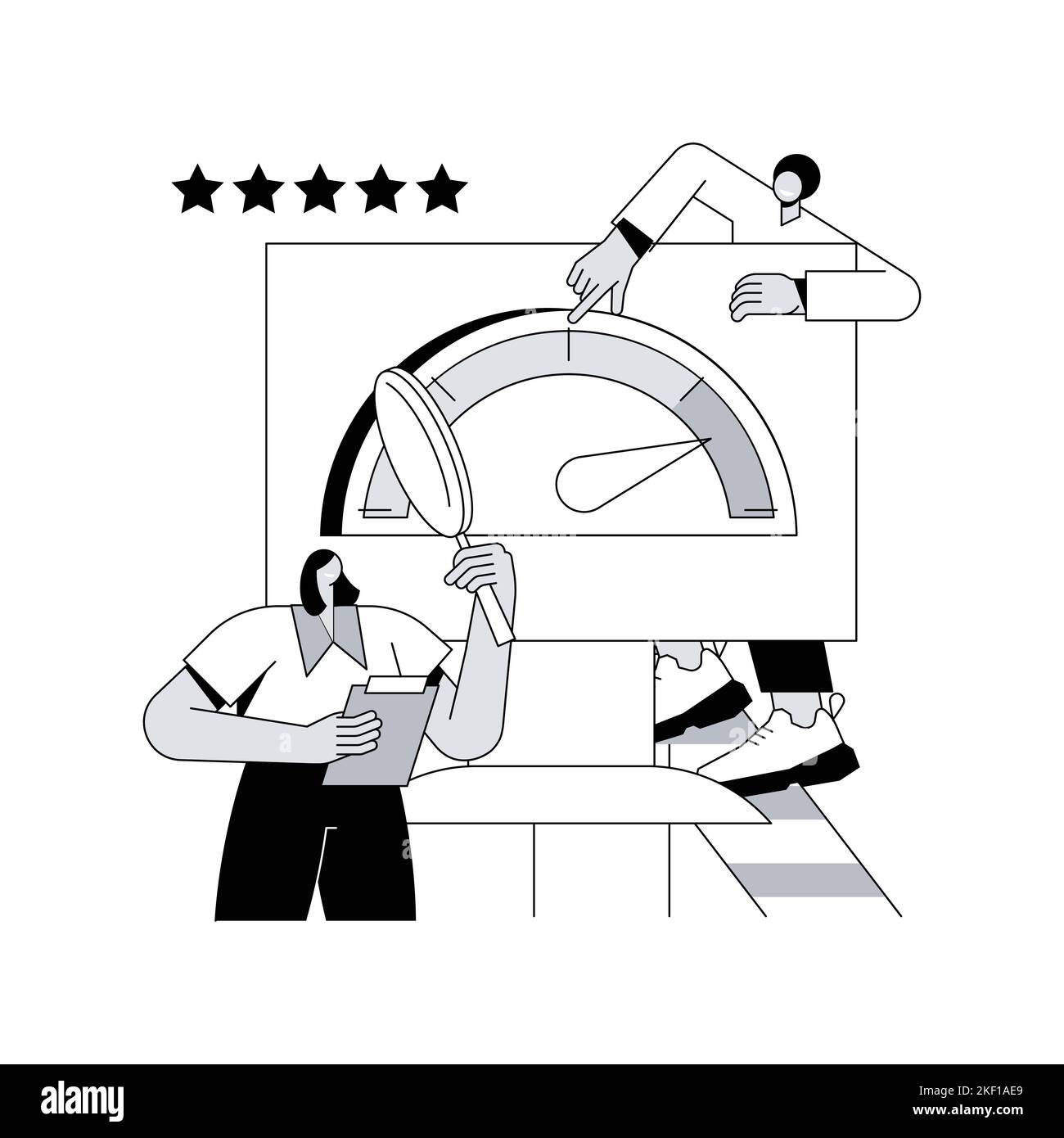 Credit rating abstract concept vector illustration. Credit reporting ...