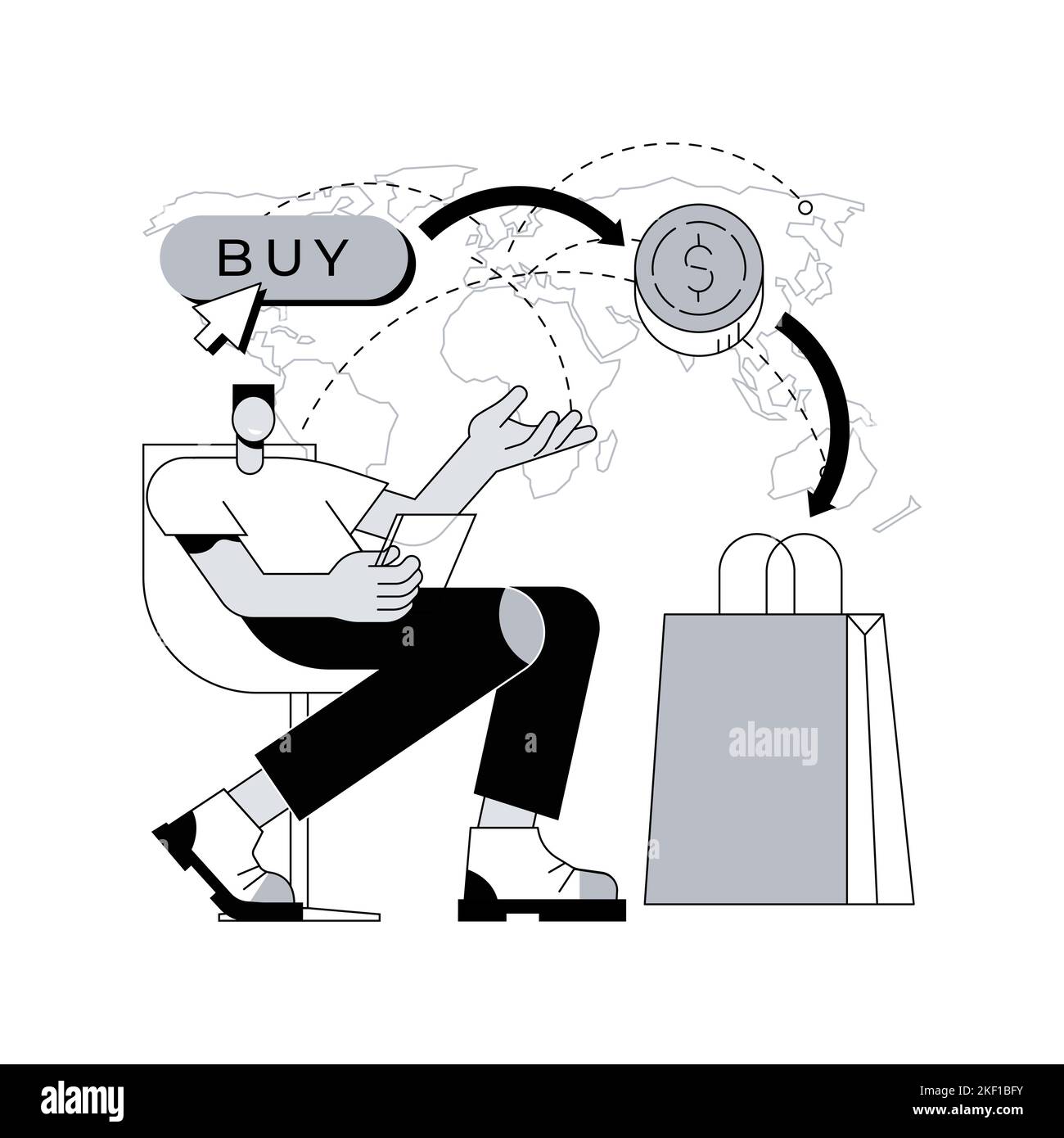 Order processing abstract concept vector illustration. Inventory ...