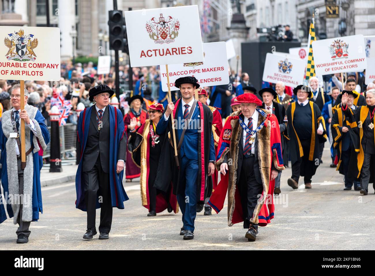 Modern Livery Companies groups at the Lord Mayor's Show parade in the ...
