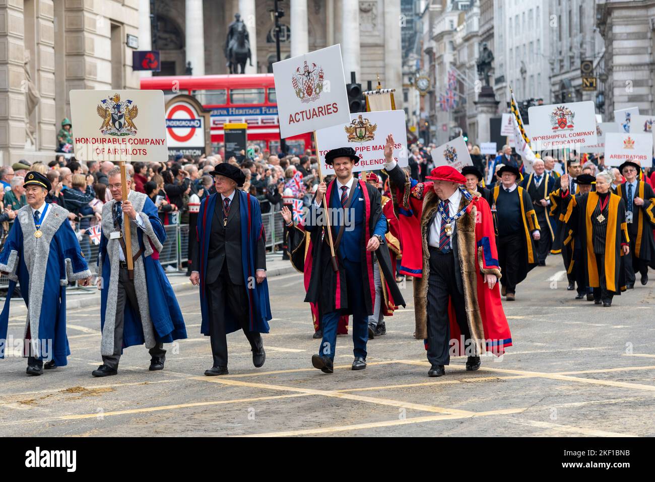 Modern Livery Companies groups at the Lord Mayor's Show parade in the ...