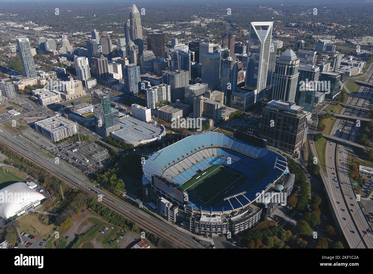 Charlotte, Untied States. 14th Nov, 2022. A general overall aerial view ...