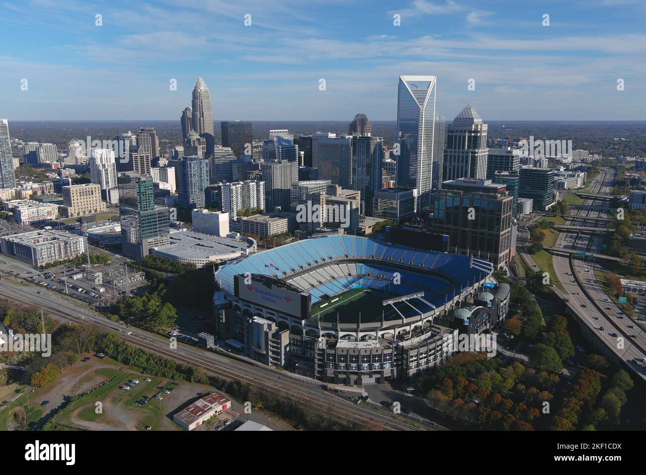 Charlotte, Untied States. 14th Nov, 2022. A general overall aerial view ...