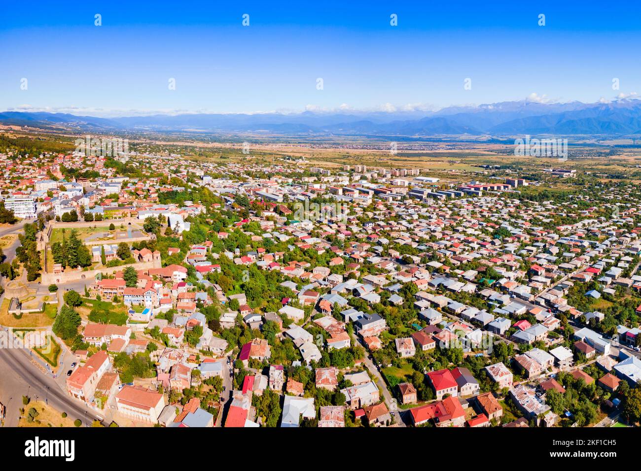 Aerial view of town in main hi-res stock photography and images - Alamy