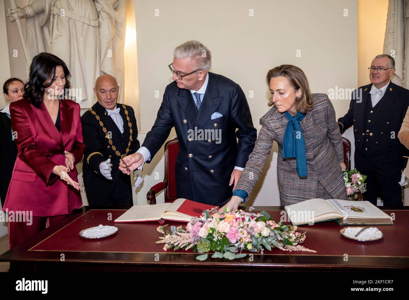 Open Vld's Stephanie D'Hose, Prince Laurent of Belgium and Princess ...