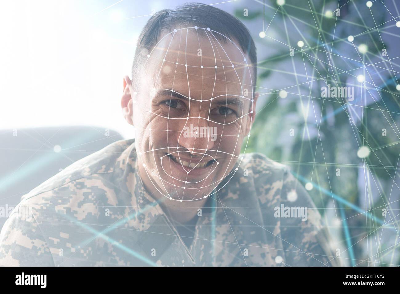 Future. Face Detection. Biometric Facial Recognition. ID Information ...