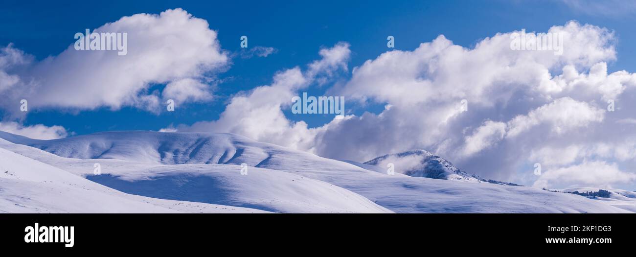 Winter landscape of lamar valley hi-res stock photography and images ...