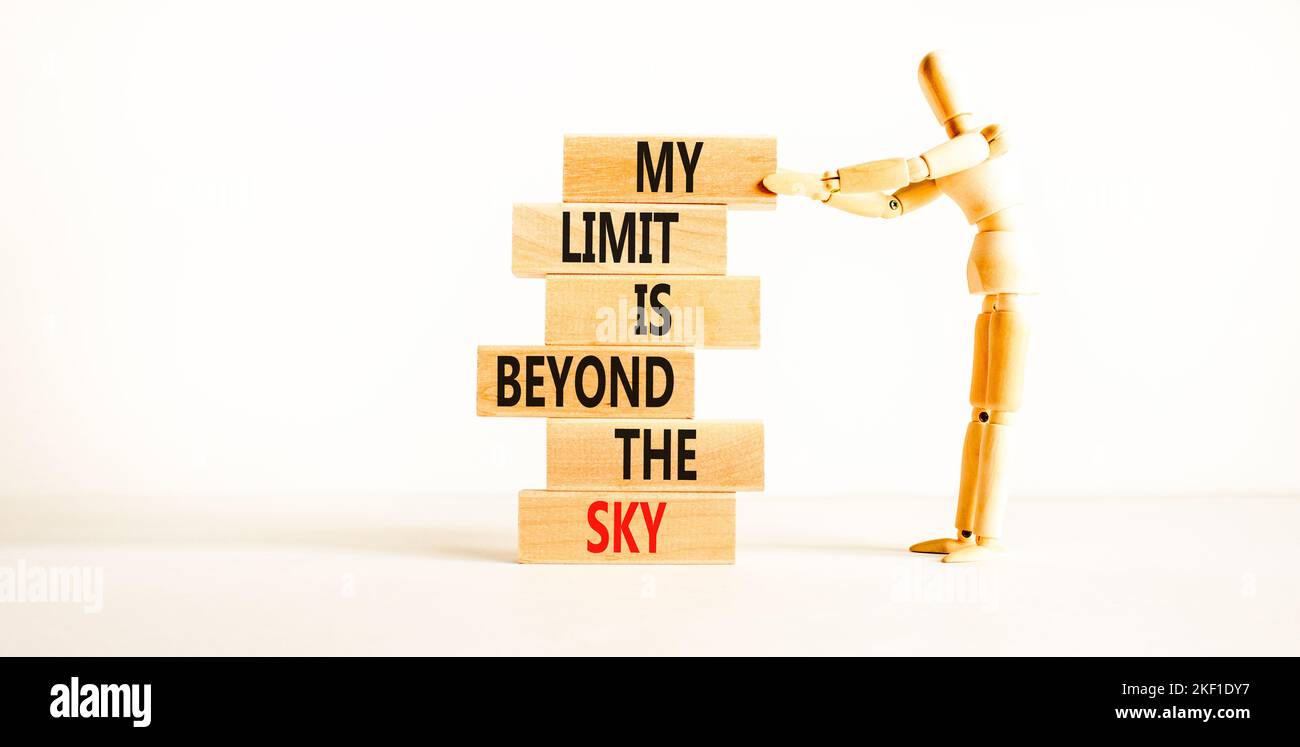 My limit is the sky symbol. Concept words My limit is beyond the sky on ...