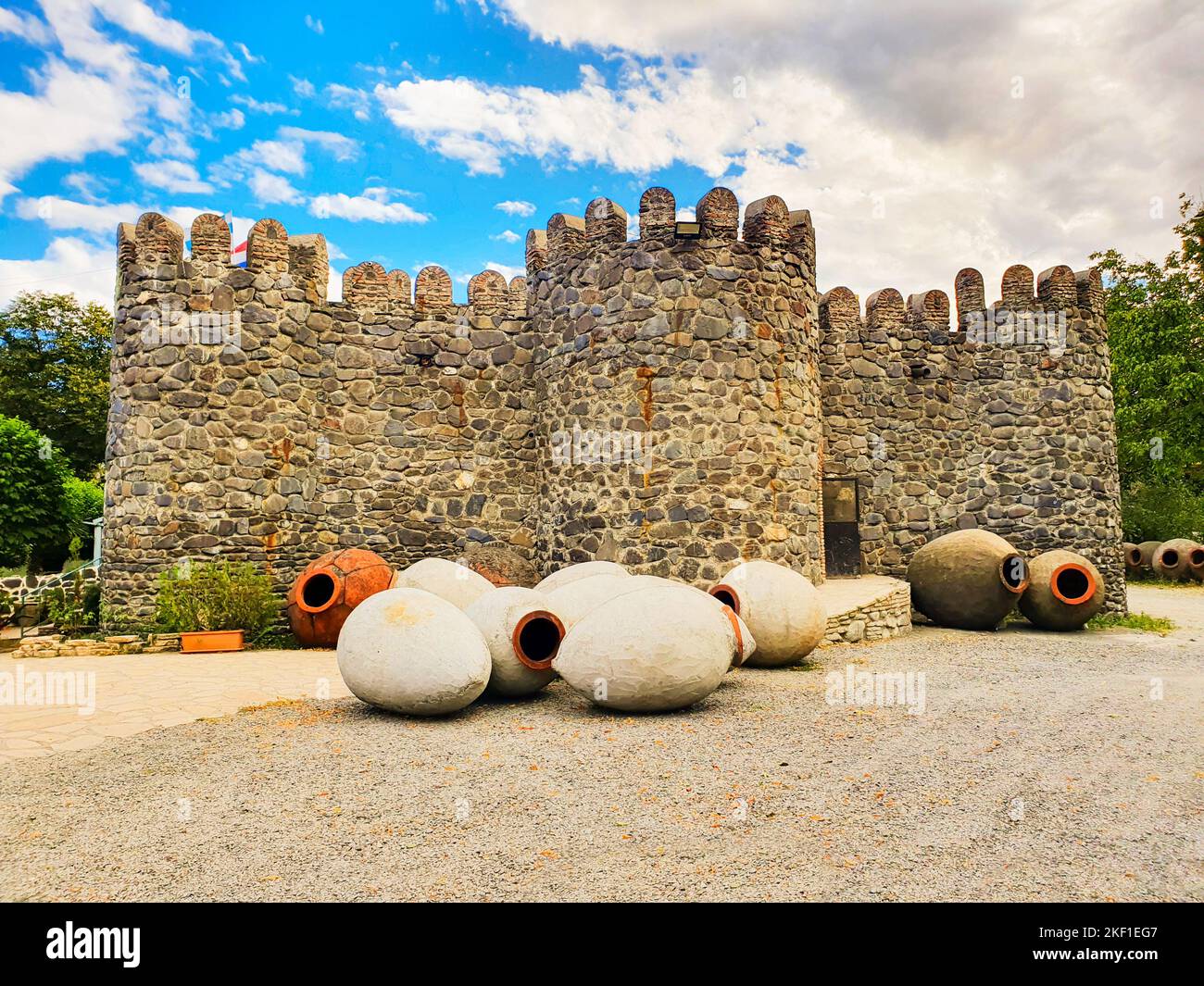 Kvevri or Tchuri is a traditional georgian clay wine making pots in ...
