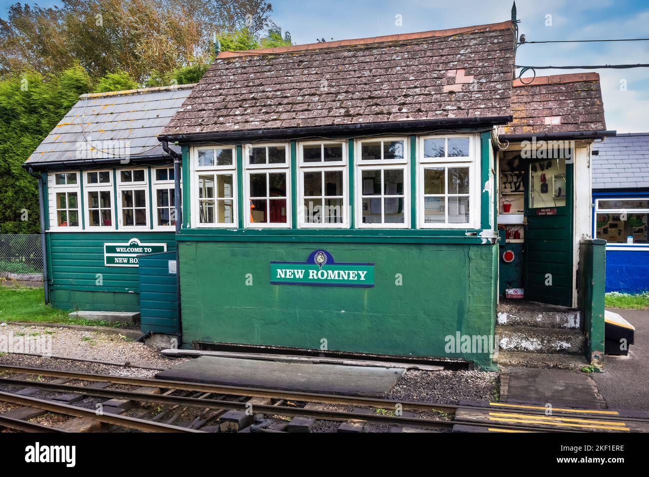Railway Signalling Box, taken at Romney, Hythe & Dymchurch light ...