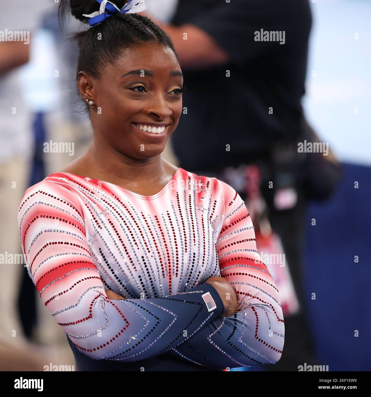 AUGUST 03rd, 2021 - TOKYO, JAPAN: Simone BILES of United States smiles ...