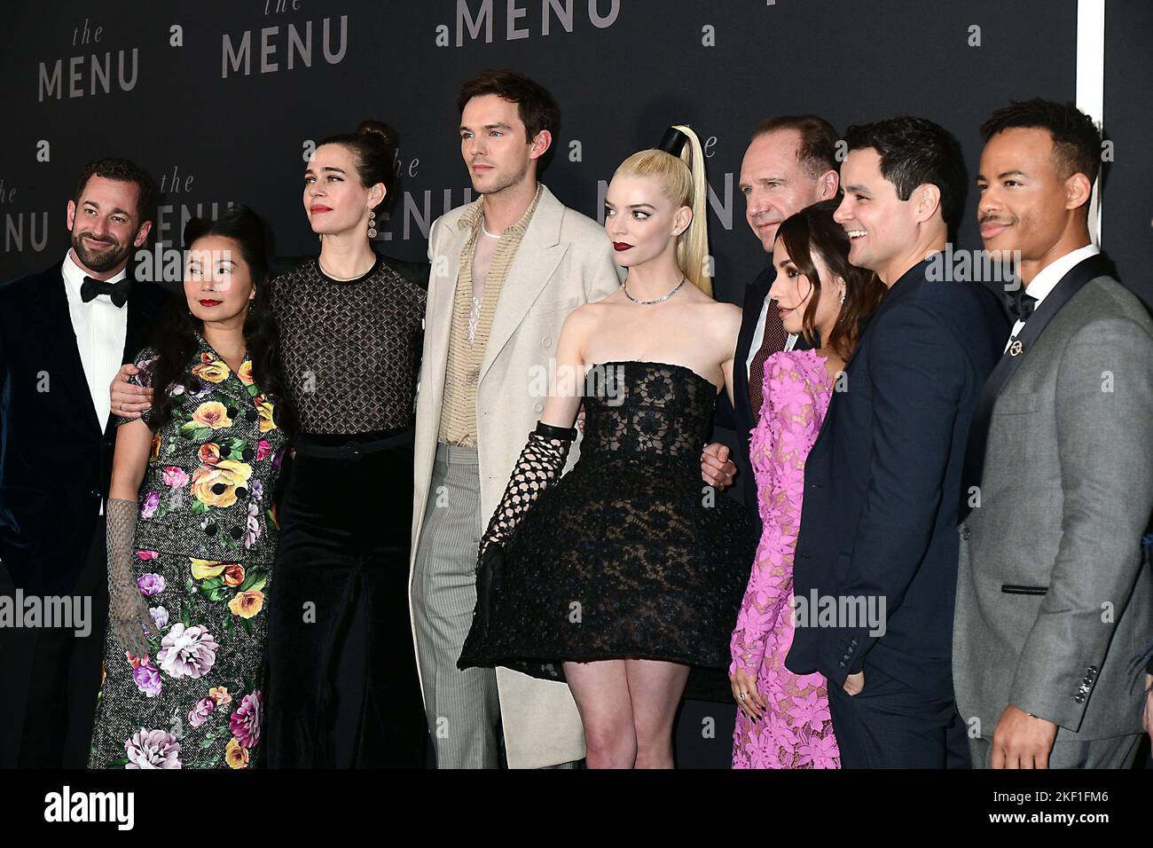 Betsy Koch, Nicholas Hoult and Anya Taylor-Joy, in black Dior dress ...