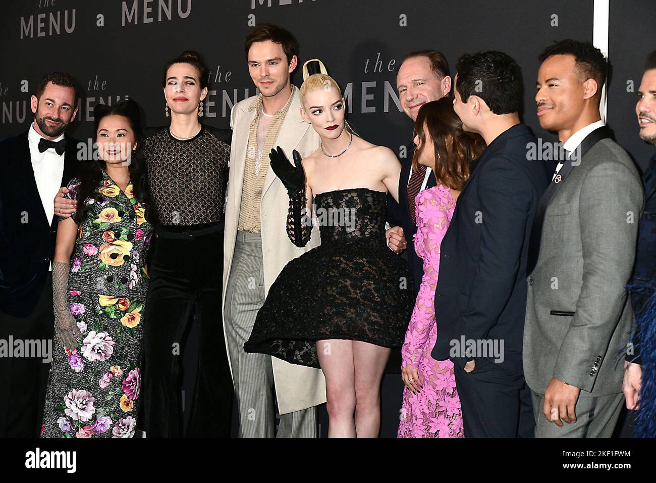 Betsy Koch, Nicholas Hoult and Anya Taylor-Joy, in black Dior dress ...
