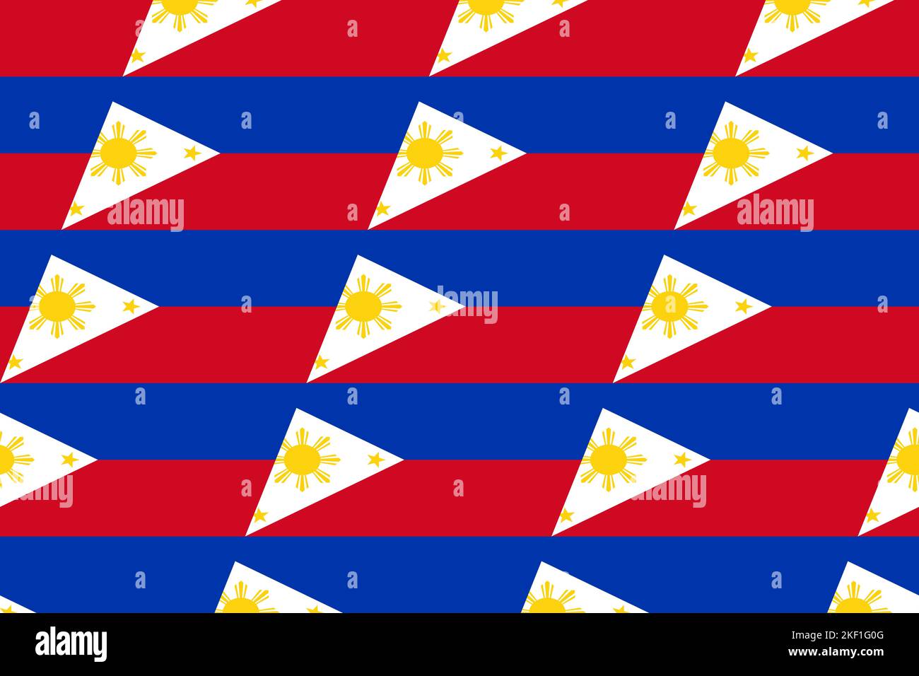 Geometric pattern in the colors of the national flag of Philippines ...