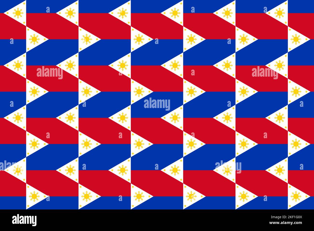 Geometric pattern in the colors of the national flag of Philippines ...