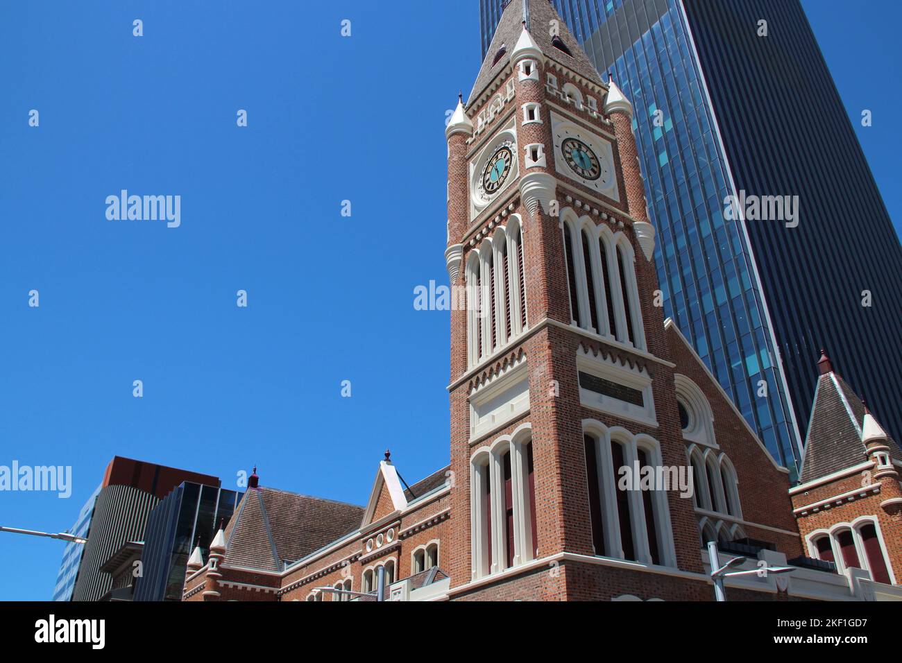 town hall and skyscraper in perth in australia Stock Photo - Alamy