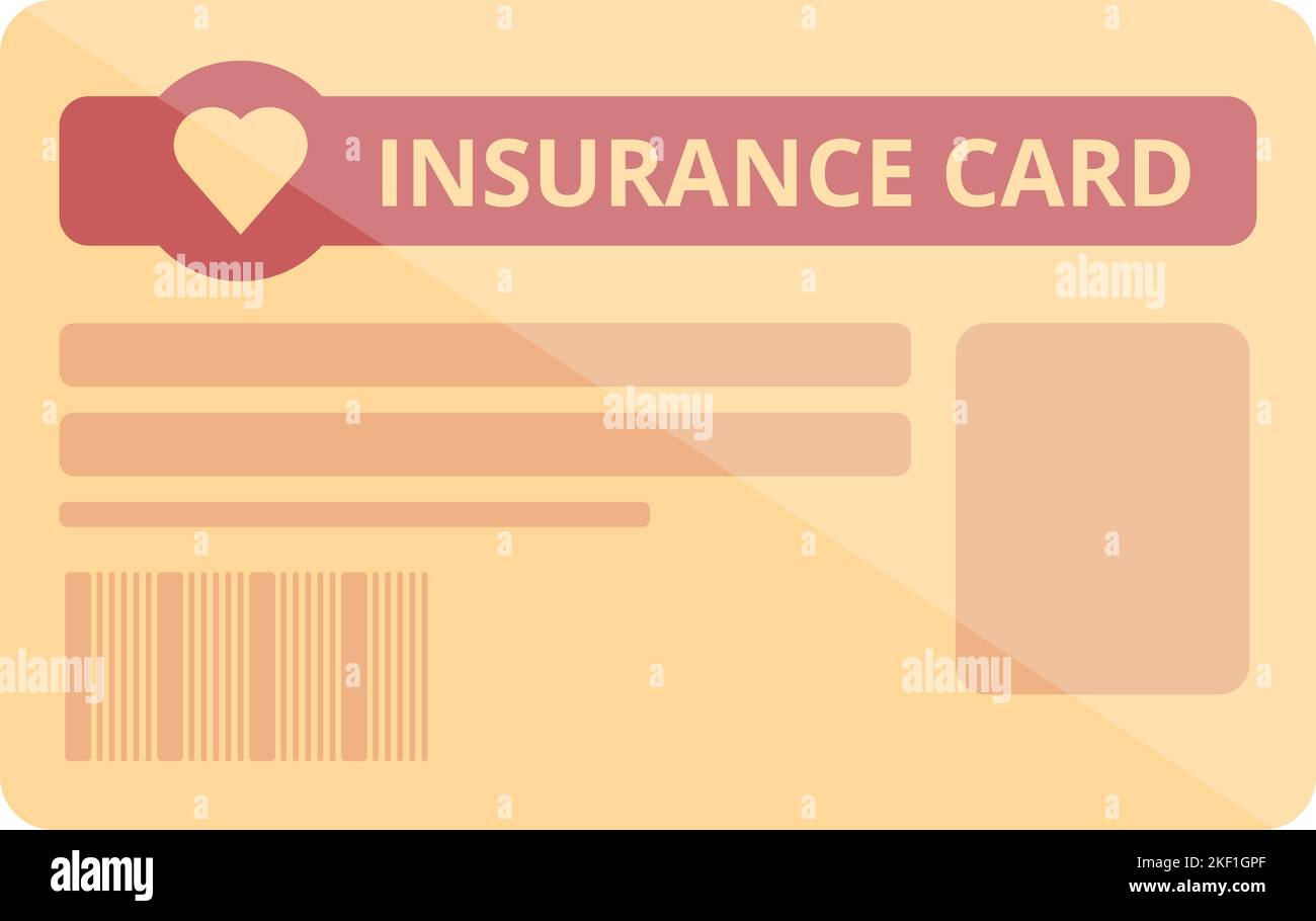Health card icon cartoon vector. Medical insurance. Doctor care Stock ...