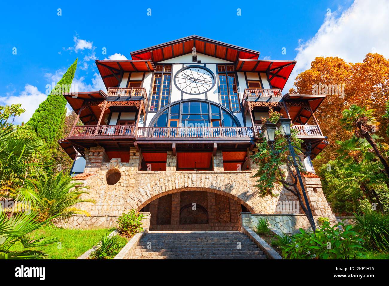 Gagra, Georgia - October 05, 2020: Gagripsh is an antique historic ...