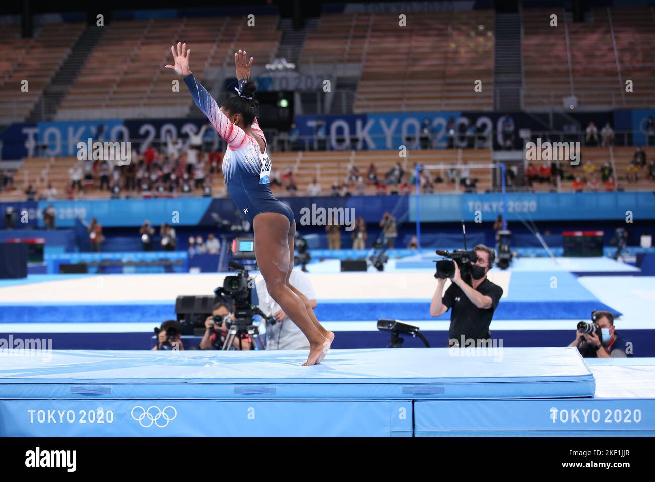 AUGUST 03rd, 2021 - TOKYO, JAPAN: Simone BILES of United States reacts ...