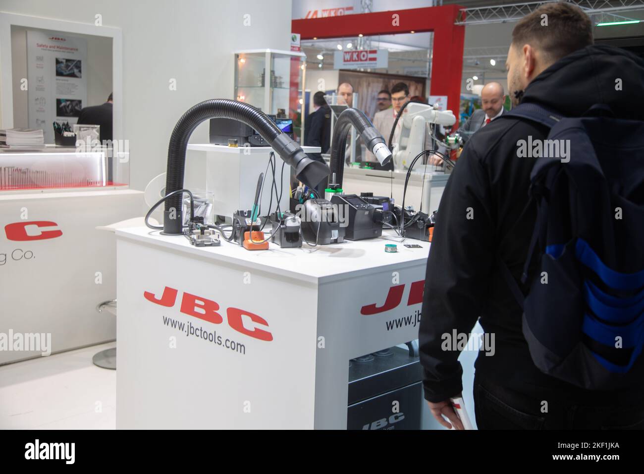 Munich, Germany. 15th Nov, 2022. JBC Tools bei der Electronica/Semicon Europa Messe, der ...