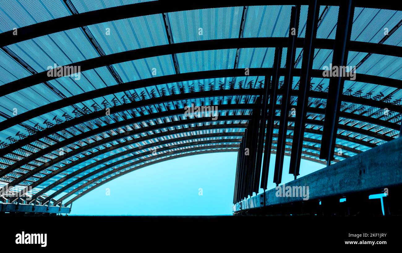 Shiny perforated metal grid attached to side of building in Charlotte ...