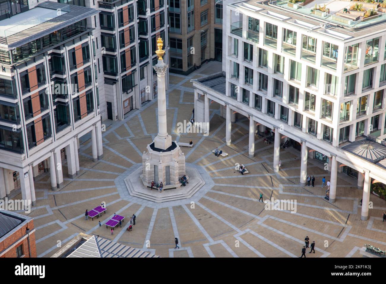 The Paternoster Column as seen from the Stone Gallery of St Paul's ...