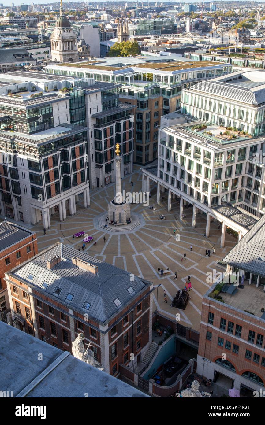 The Paternoster Square as seen from the Stone Gallery of St Paul's ...
