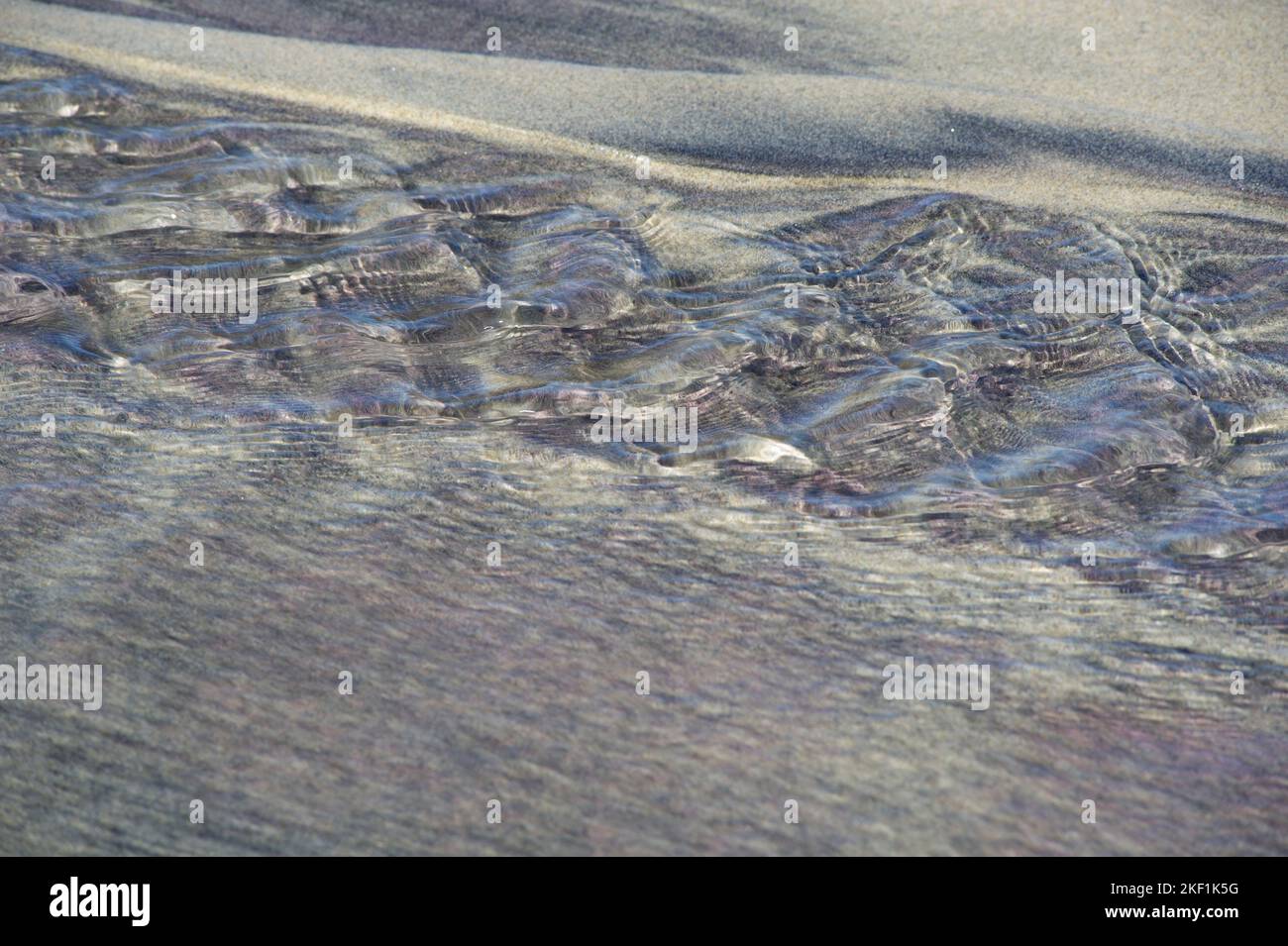 Sea Water trickling through sand Stock Photo - Alamy