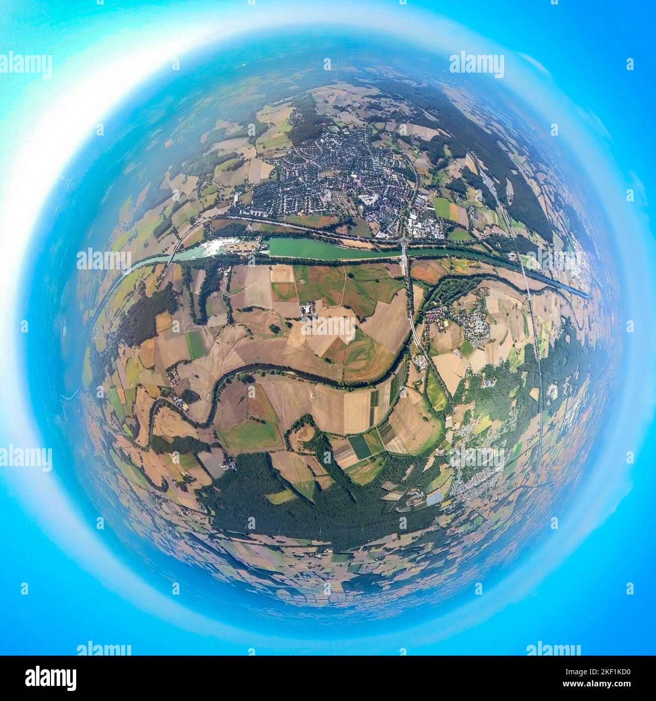 Wesel datteln canal and river lippe meander hi-res stock photography and images - Alamy