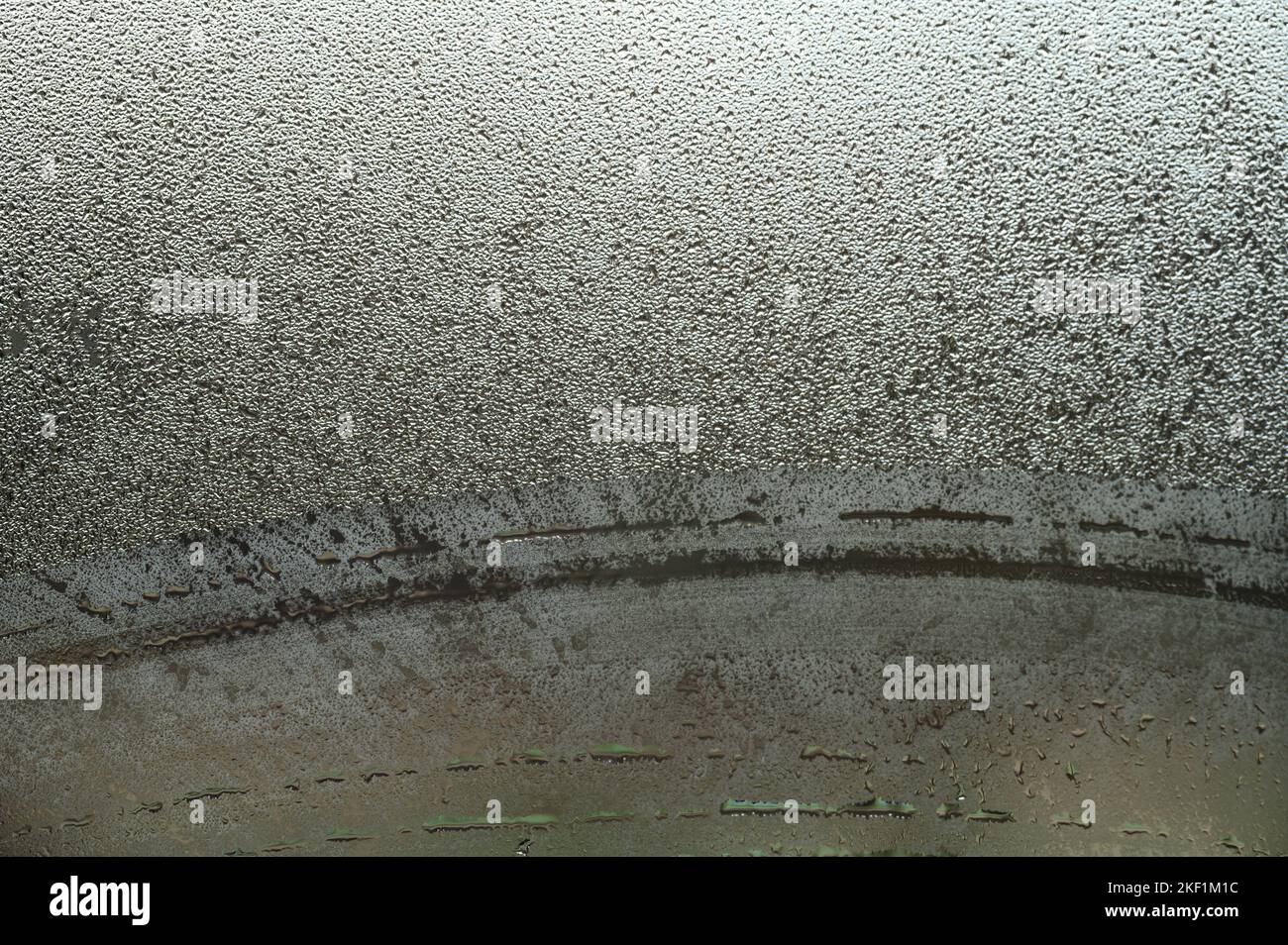 Condensation on the window from a sudden change in temperature outside ...