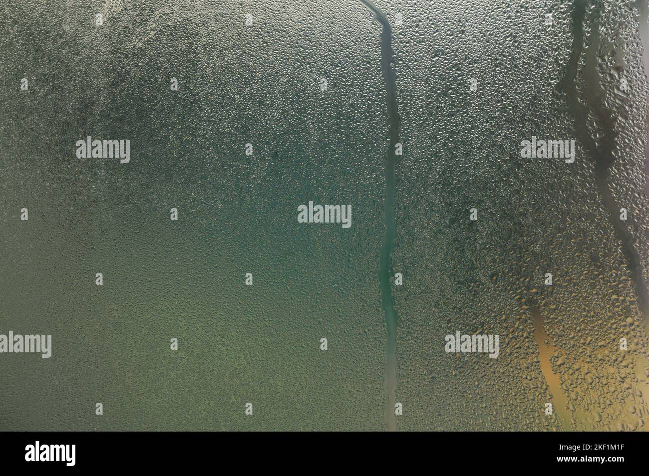 Condensation on the window from a sudden change in temperature outside ...