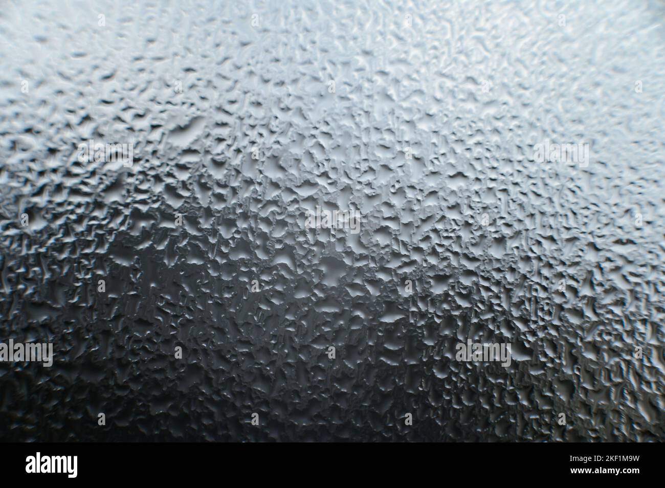 The texture on the window made of condensation and water drops, the ...