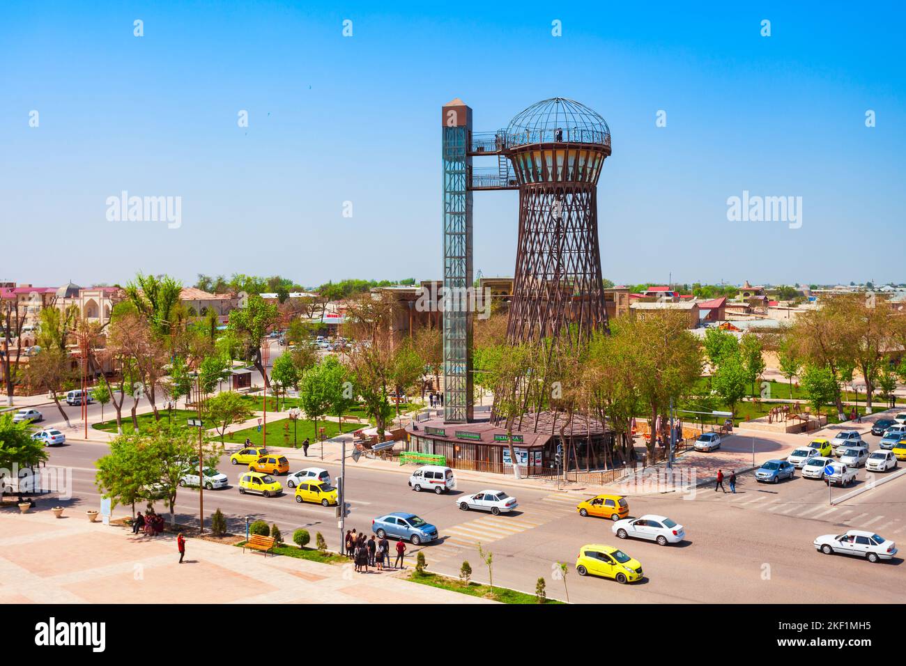 Bukhara, Uzbekistan - April 16, 2021: Bukhara Water Tower or Shukhov ...