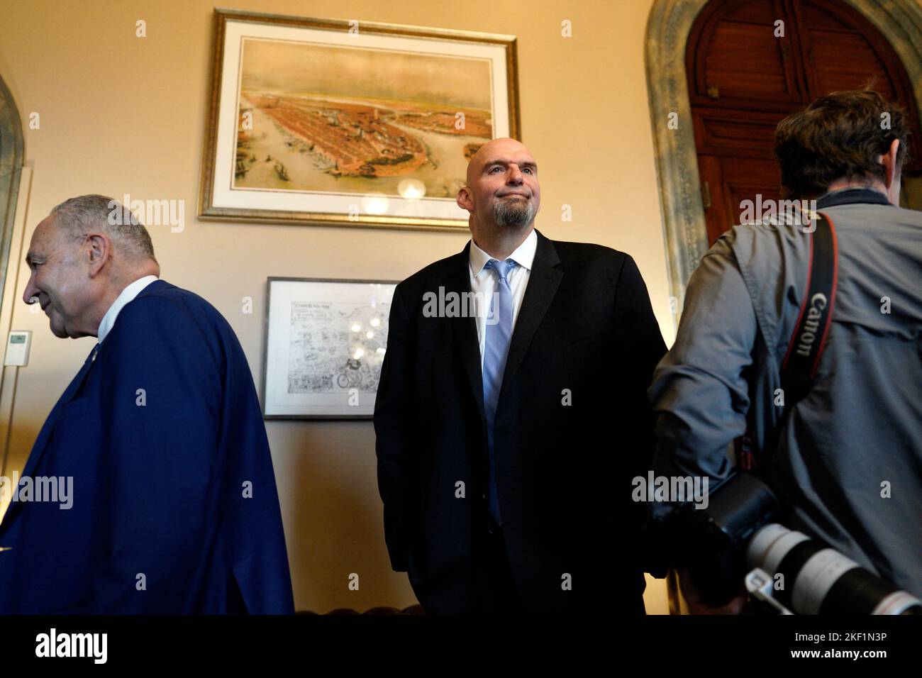 Senate Majority Leader Chuck Schumer (D-NY) meets with Senator-Elect ...