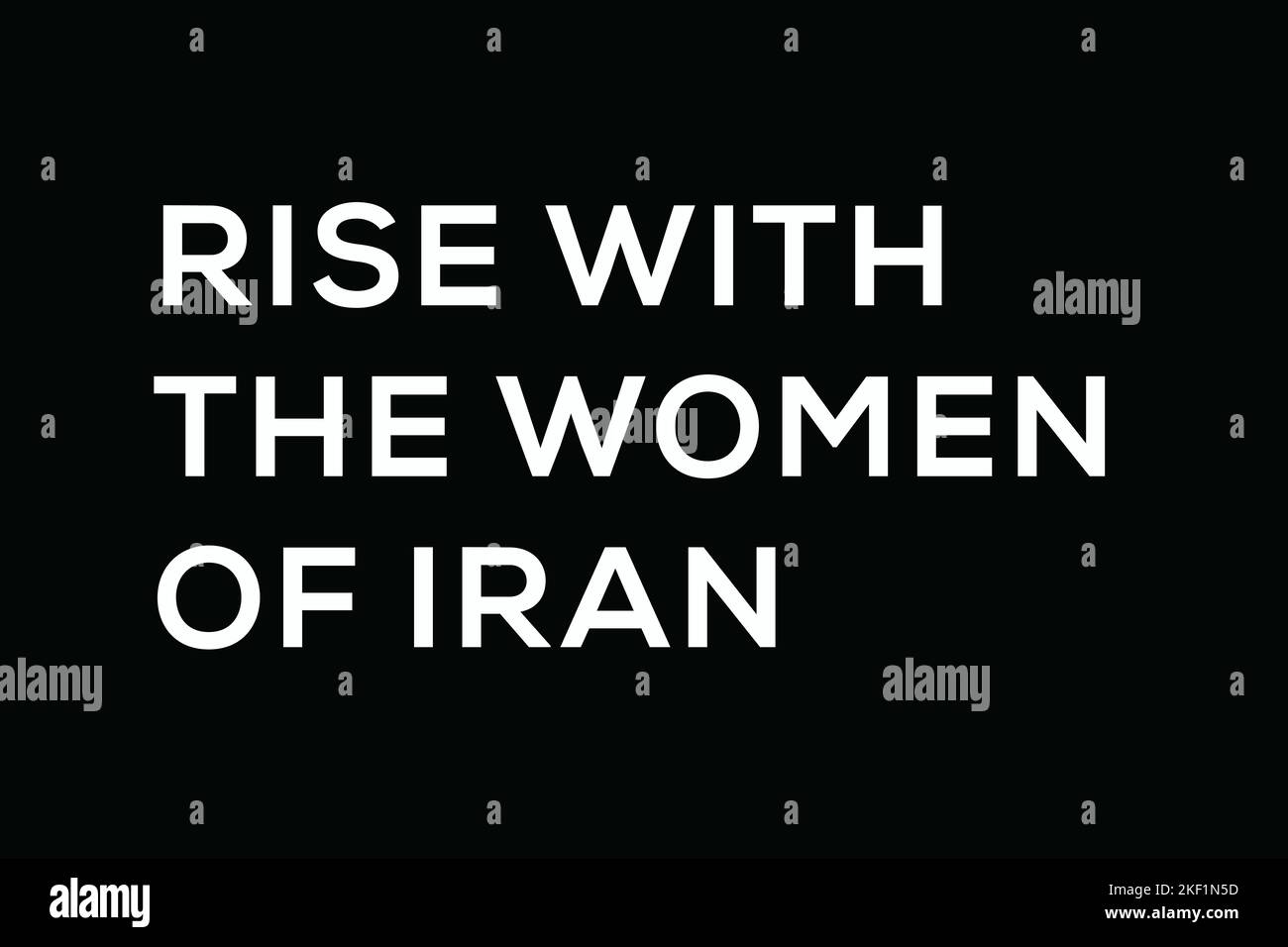 Rise with women of Iran. Freedom to women in Iran. Protest concept ...