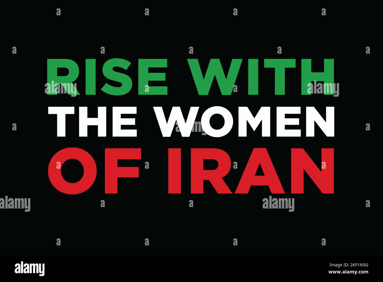 Rise with women of Iran. Freedom to women in Iran. Protest concept ...
